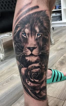 Tatouage Lion Mollet